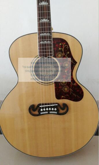Custom chibson sj-200 super jumbo acoustic guitar natural _Acoustic ...